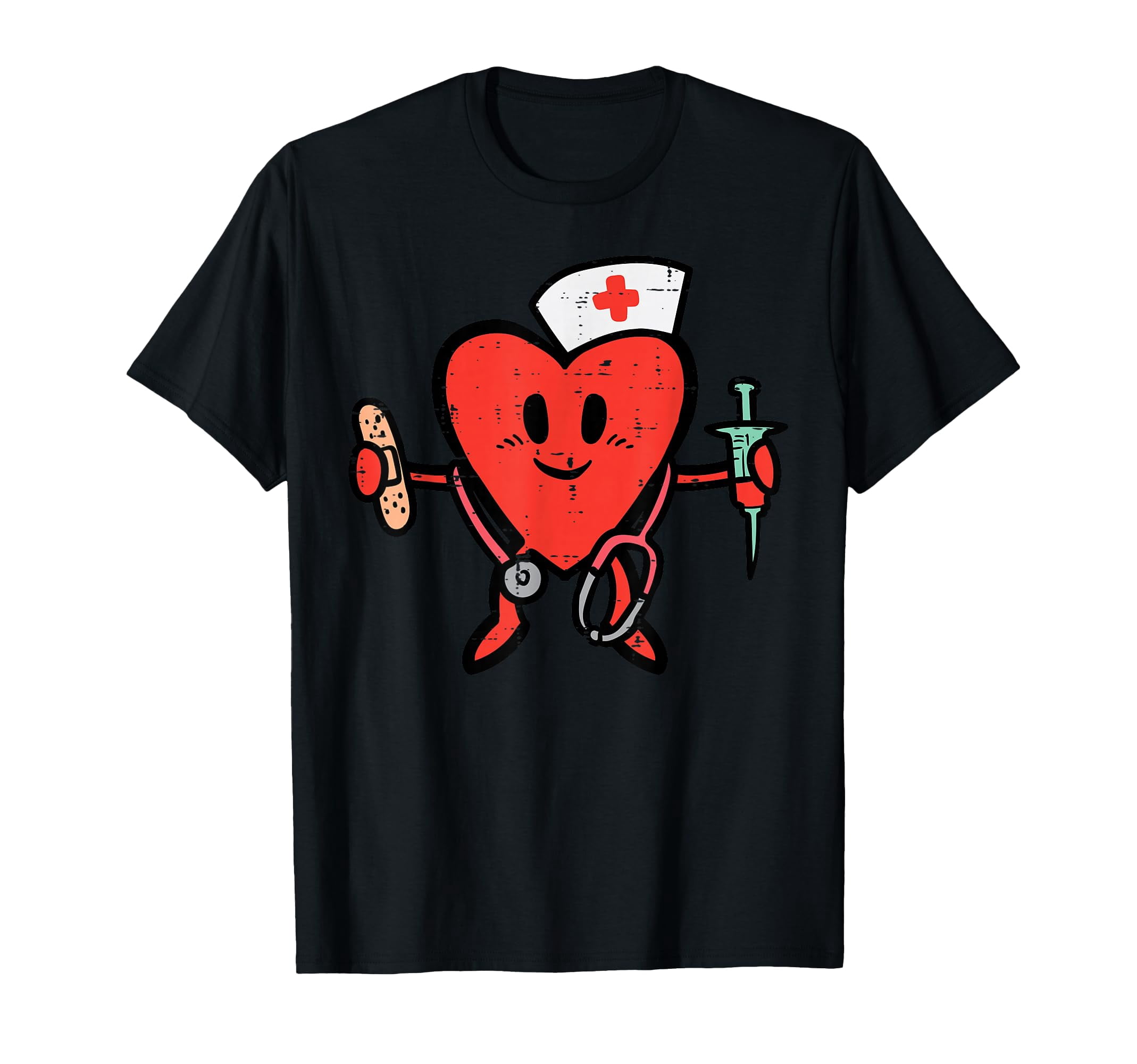 Cute Distressed Valentine Nurse Heart T-Shirt - Show Your Nursing ...