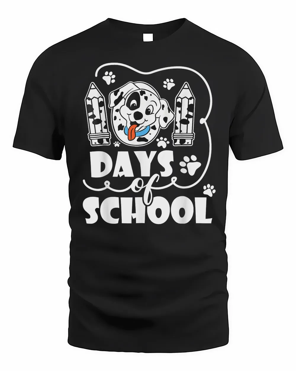 Cute Dog 100 Days Teacher Student Happy 101 Days School Shirt - Walmart.com