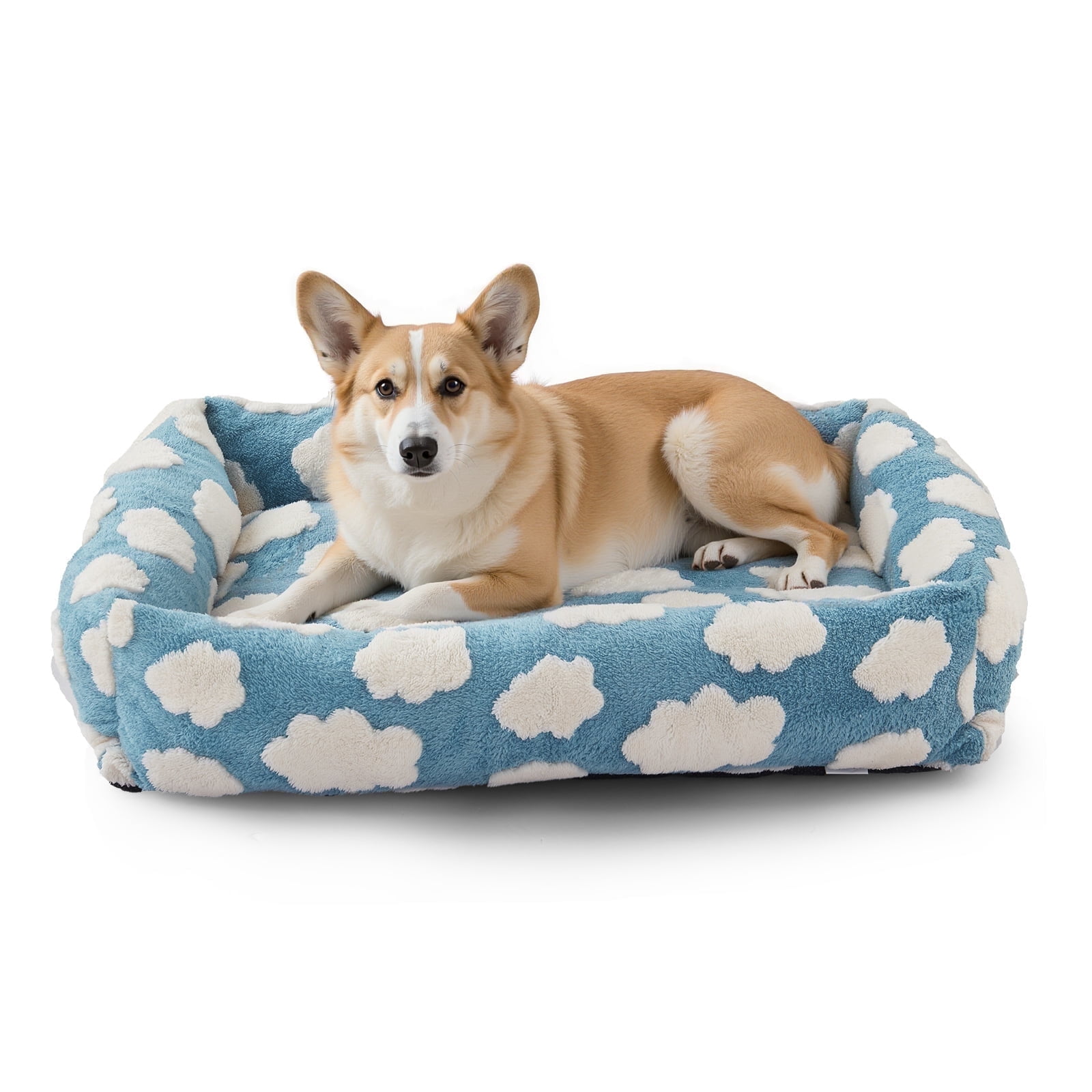 Cute Dog Bed for Medium Dogs, Cozy Rectangle Orthopedic Sofa , Washable ...