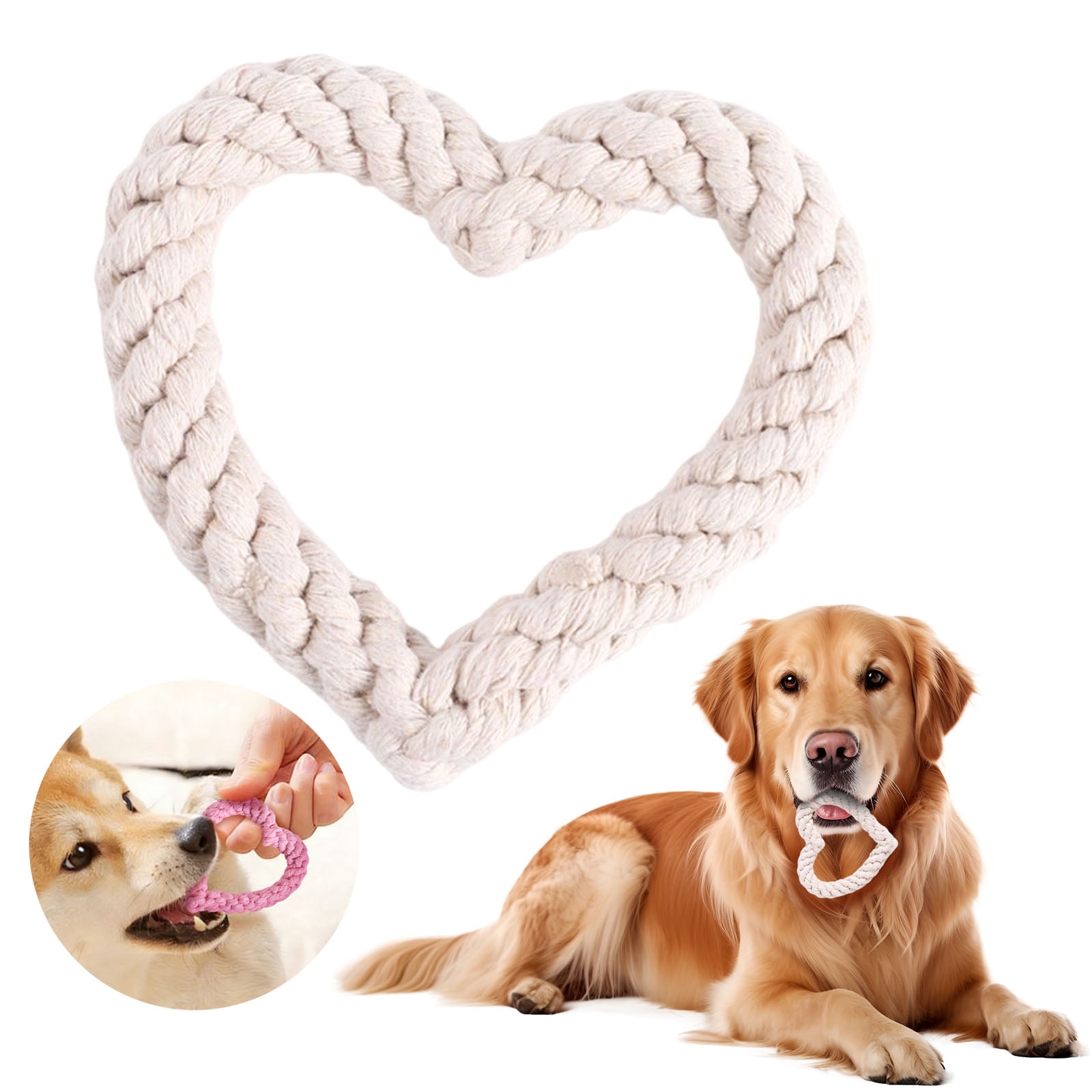 Cute Dog/Cat Chew Toys, Ongmies Creative Love Heart Shaped Interactive ...