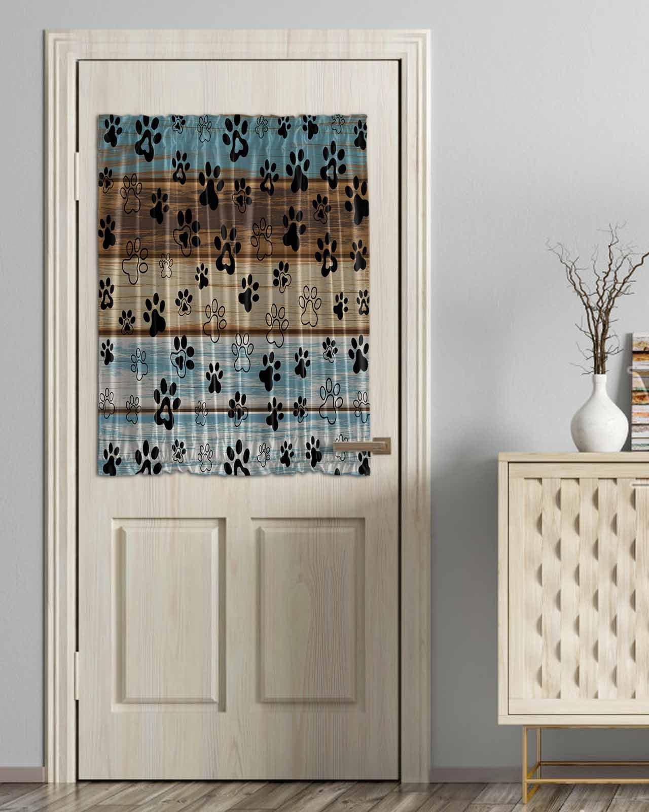 Cute Dog Claws Blackout Door Curtains for French, Glass,Front, Back ...