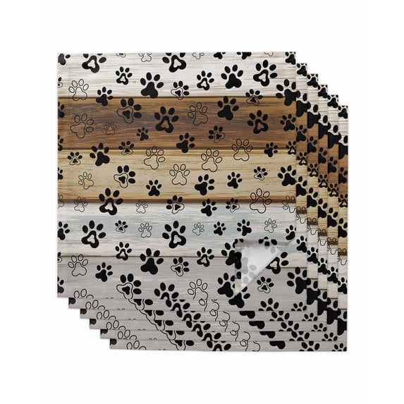 Cute Dog Claws Cloth Napkins Set of 6 Reusable Dinner Napkins ...
