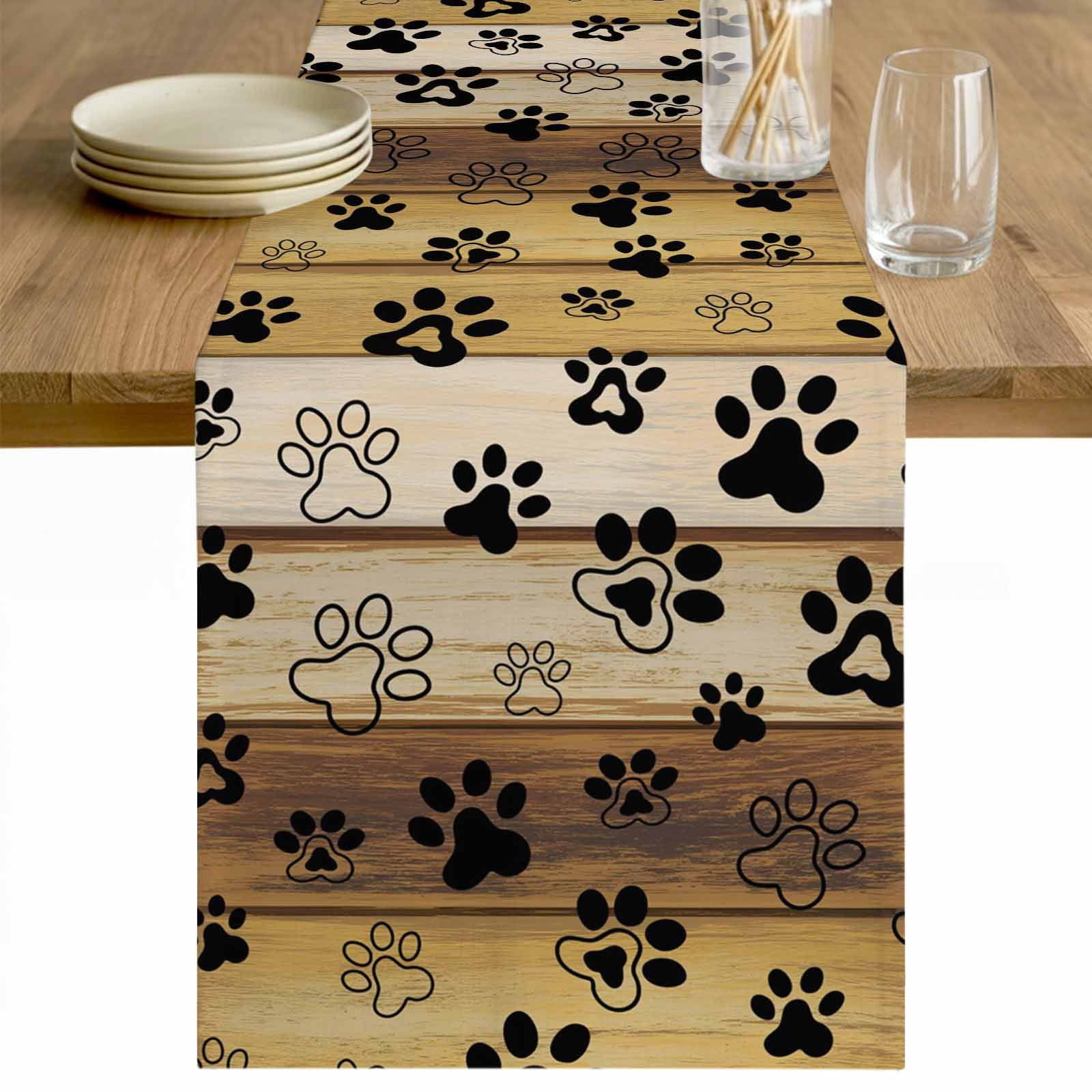 Cute Dog Claws Table Runner 120 Inches Long Farmhouse Dress Scarves ...