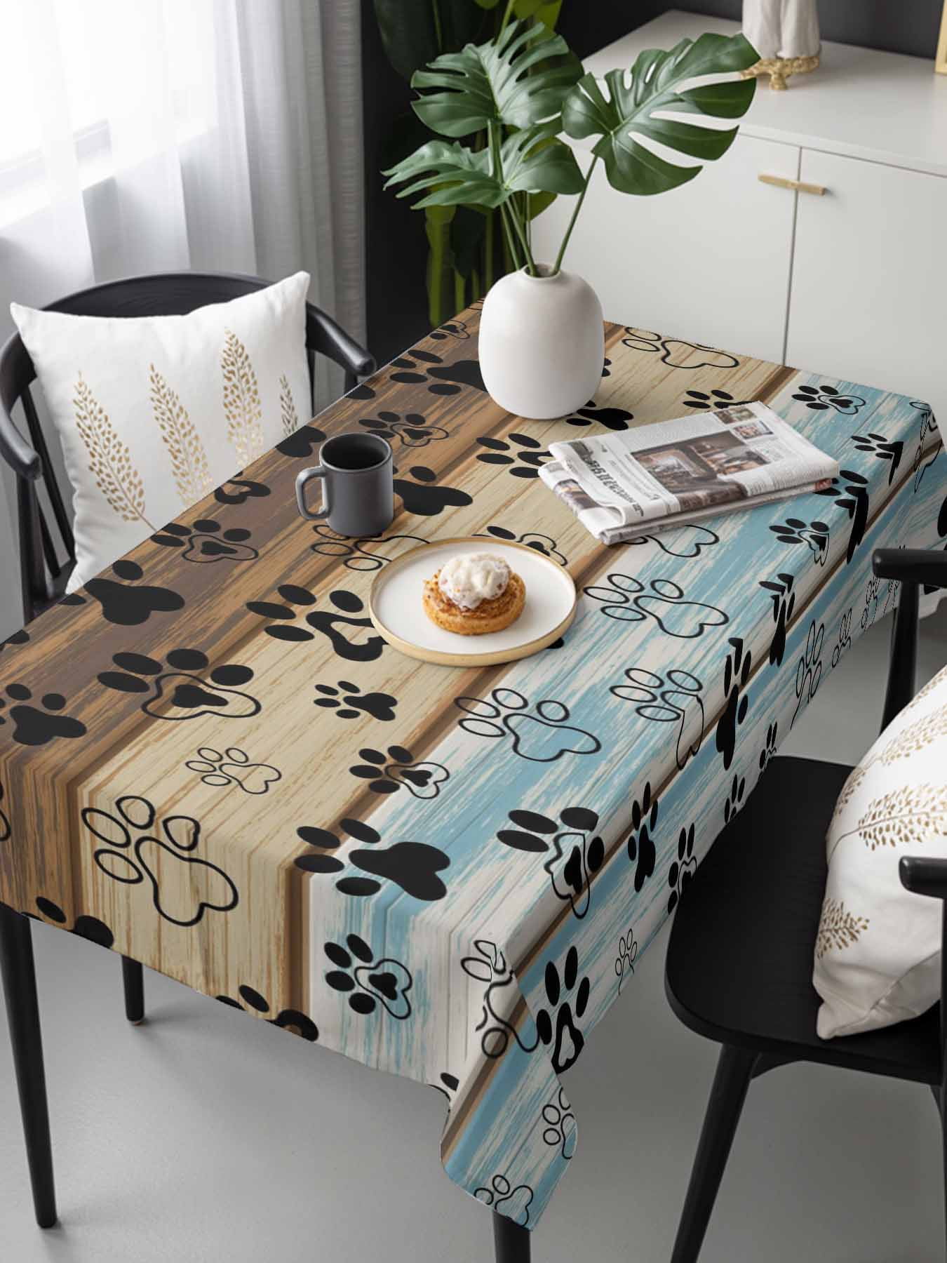 Cute Dog Claws Tablecloth Rectangle Table Cloth 60x120, Waterproof ...