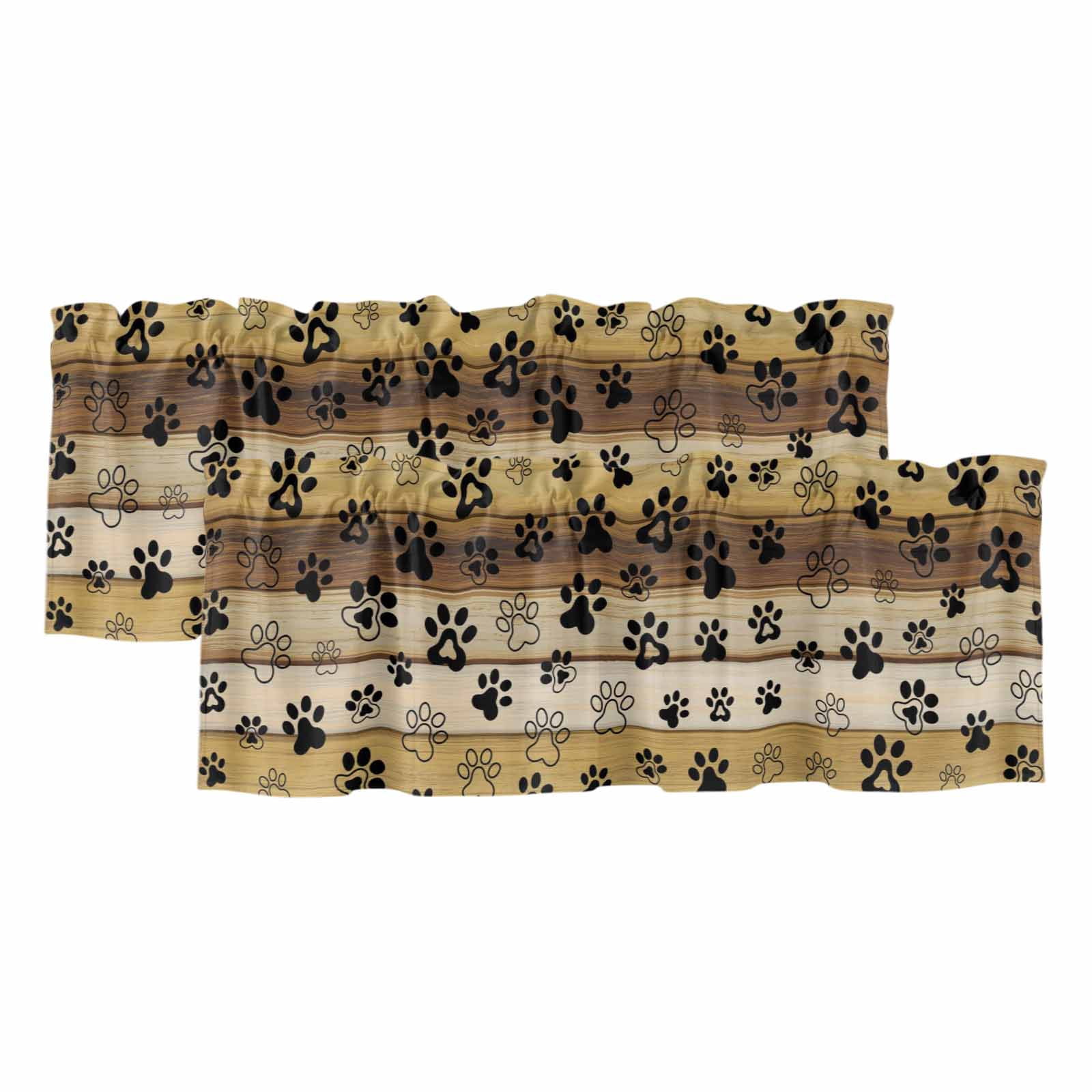 Cute Dog Claws Valances for Windows, Decorative Rod Pocket Window ...