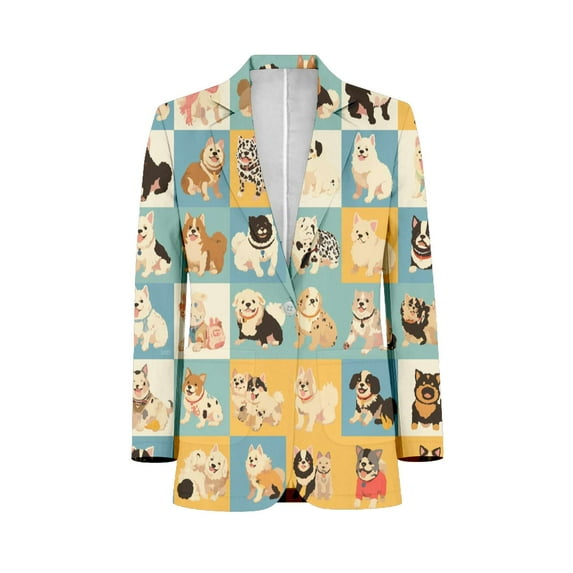 Cute Dog Customized Men's Suits full man Shawl Collar Gentleman Suits ...