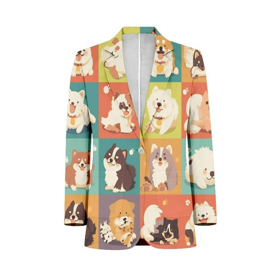 Cute Dog Customized Men's Suits full man Shawl Collar Gentleman Suits ...