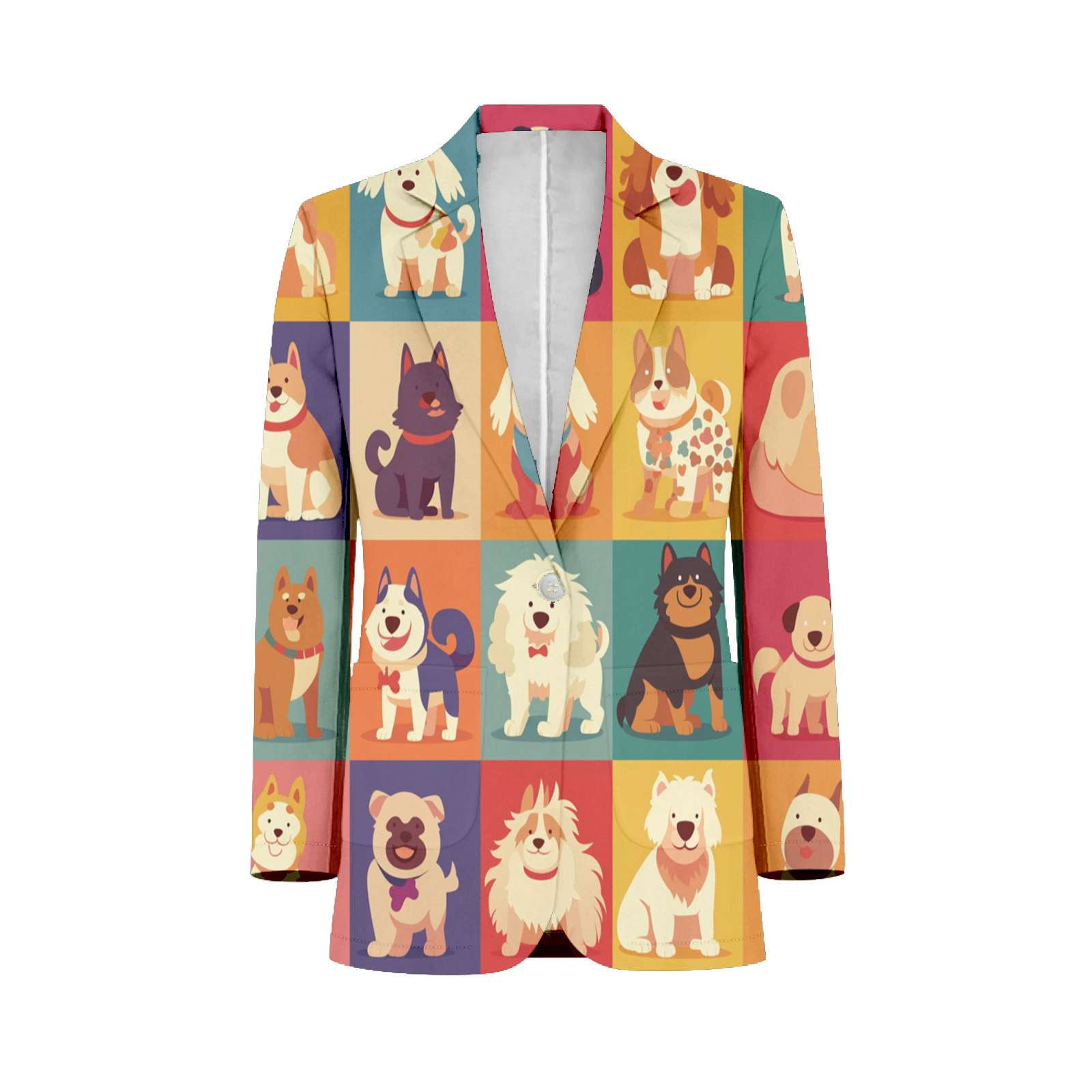 Cute Dog Customized Men's Suits full man Shawl Collar Gentleman Suits ...