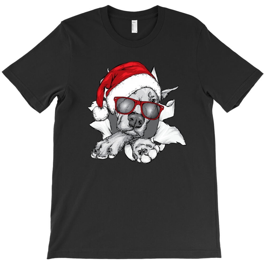 Cute Dog In St. Nick Hat Funny Christmas Holiday Pet Lover Graphic ...
