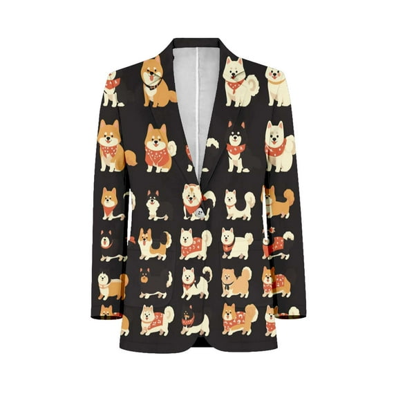 Cute Dog Men Blazers Slim Clothing Summer Jacket Man Oversize Daily ...