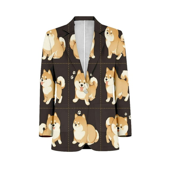 Cute Dog Men Blazers Slim Clothing Summer Jacket Man Oversize Daily ...