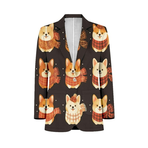 Cute Dog Men's Suit Blazer Casual Party Wear Slim Fit Suit Jacket ...