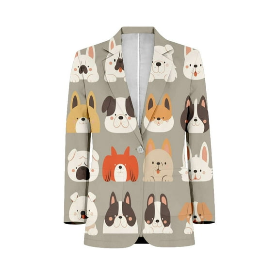 Cute Dog Mens Suits Shawl Collar Slim Fit Suit Mens Groom Jacket ...