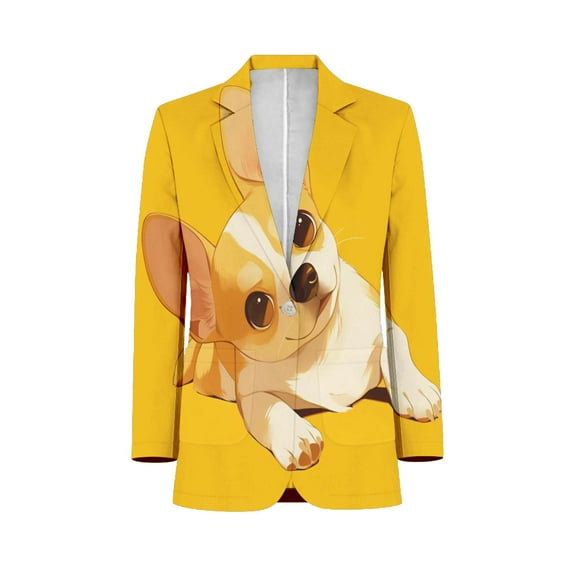 Cute Dog Mens Suits Shawl Collar Slim Fit Suit Mens Groom Jacket ...