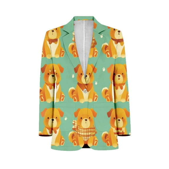 Cute Dog Mens Suits Shawl Collar Slim Fit Suit Mens Groom Jacket ...