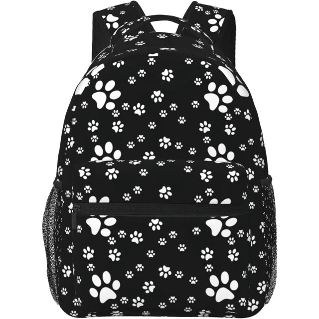 Cute Dog Paw Prints Pattern Backpacks Cute Laptop Bookbag Computer Bag ...