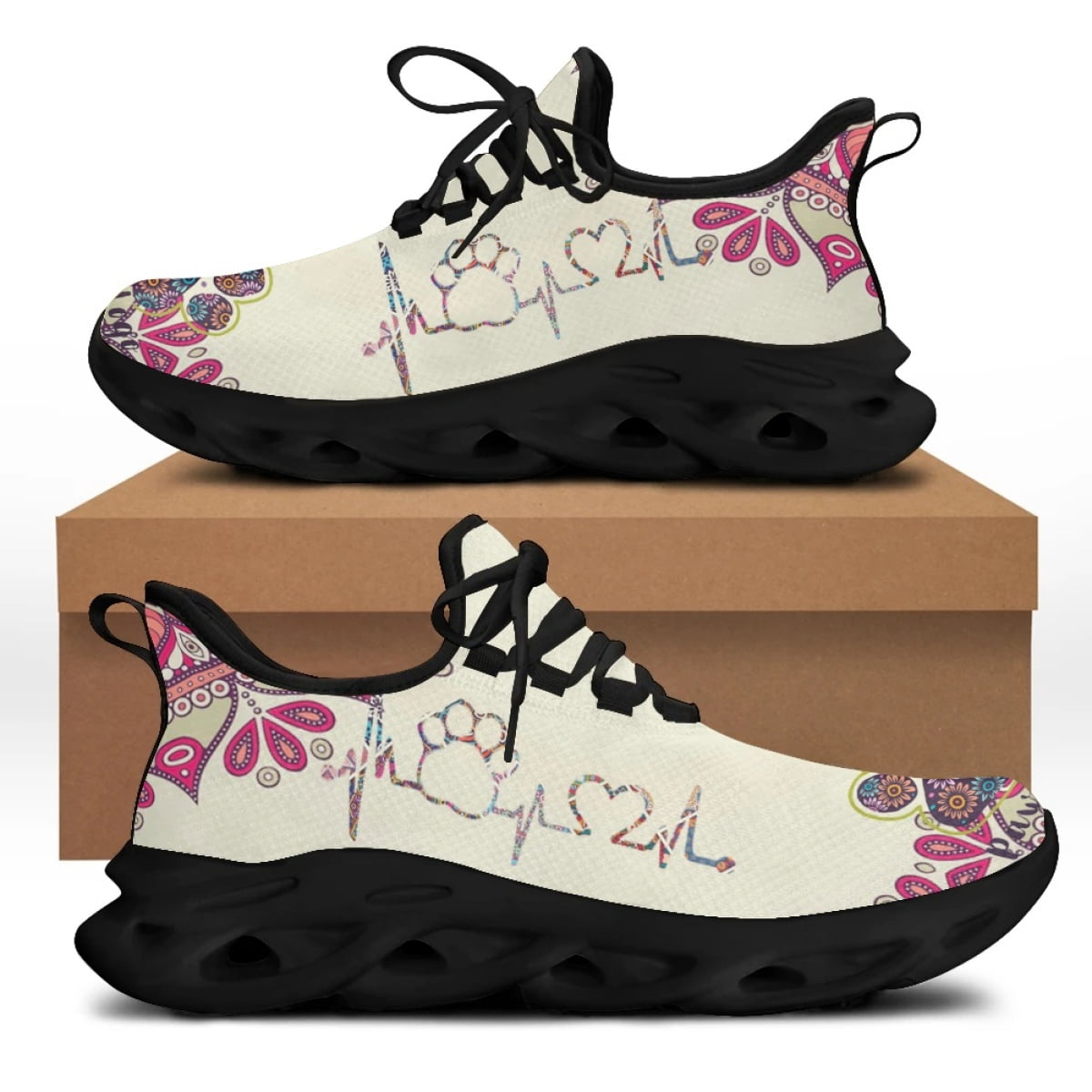 Cute Dog Paw Women Sneakers Dog Scissors Purple Sneaker Shoes Women ...