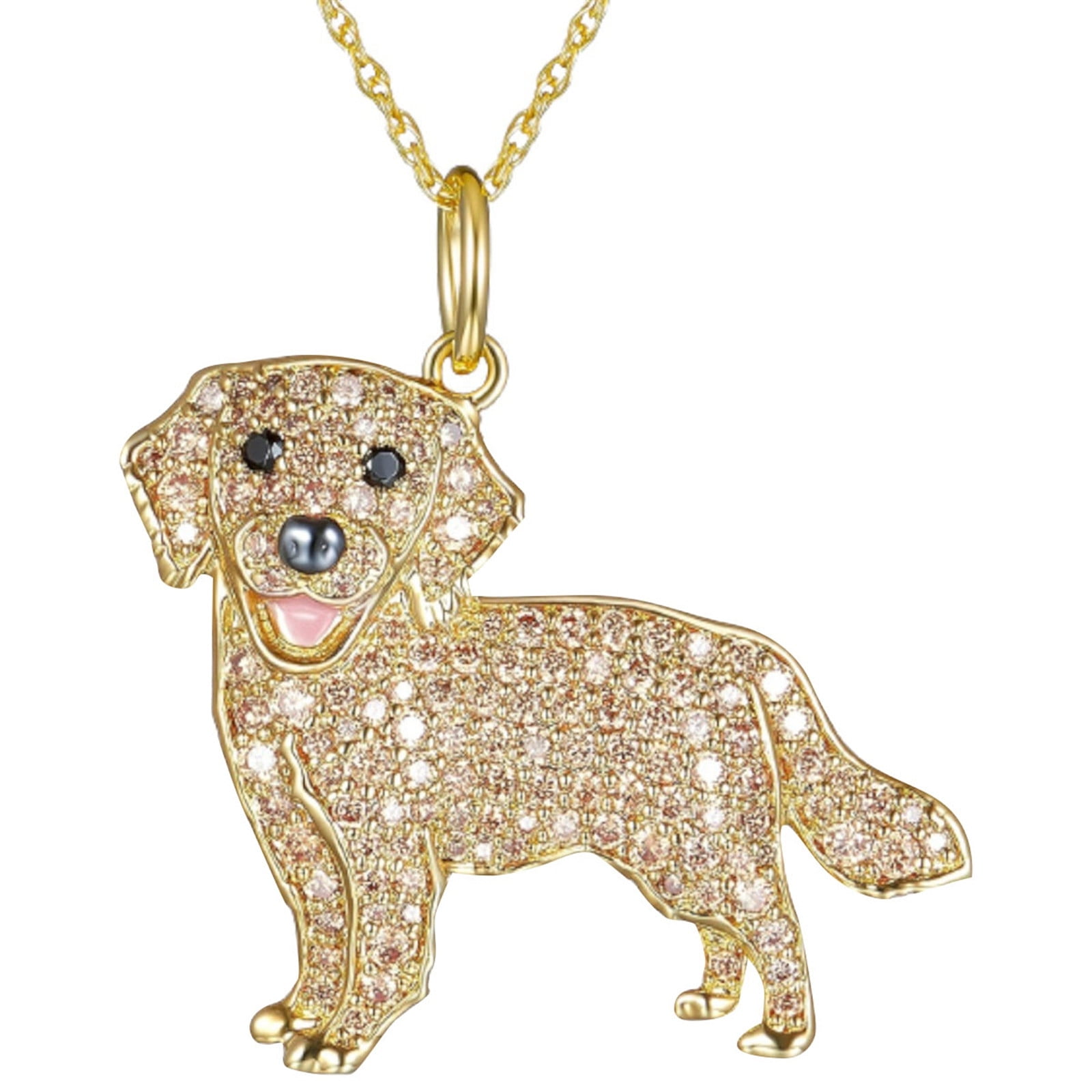 Cute Dog Pendant Necklace Unique Cartoon Pet Charm Jewelry for Dog ...