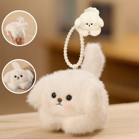 Cute Dog Plush Toy with Wagging Tail and Rope Pull - Soft and Fun Doll ...