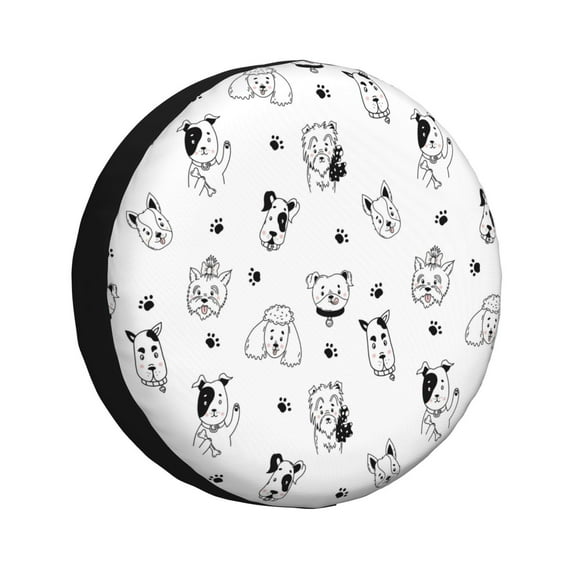 Cute Dog Puppy happy Spare Tire Cover for Trailer Camper RV Truck SUV ...