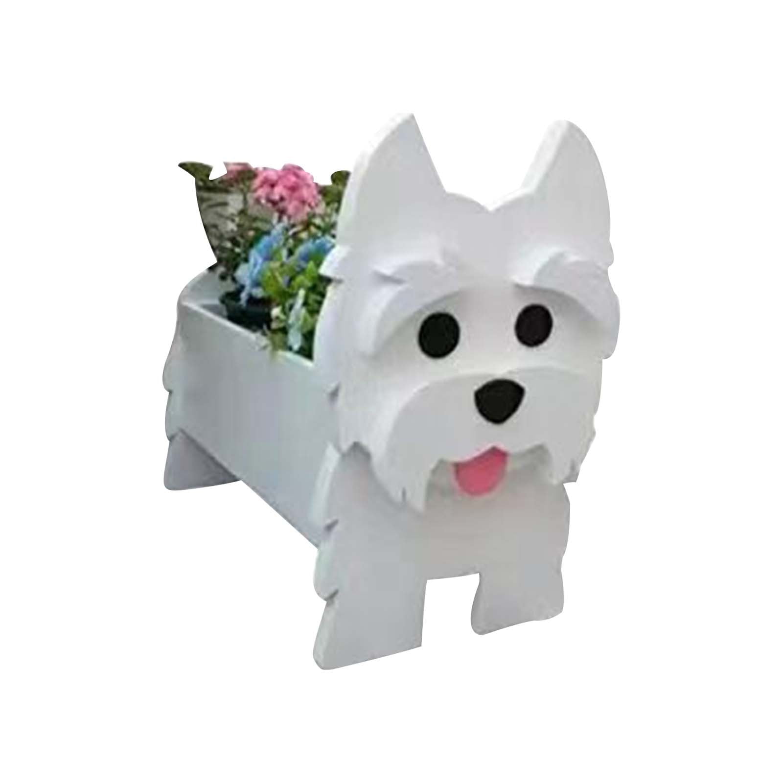Cute Dog-Shaped Flower Pot for Plants,Garden Decor & Courtyard ...