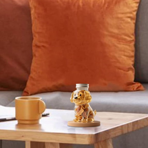 Cute Dog‑Shaped Hand‑Blown Glass Storage Jar With Airtight Lid,Food ...