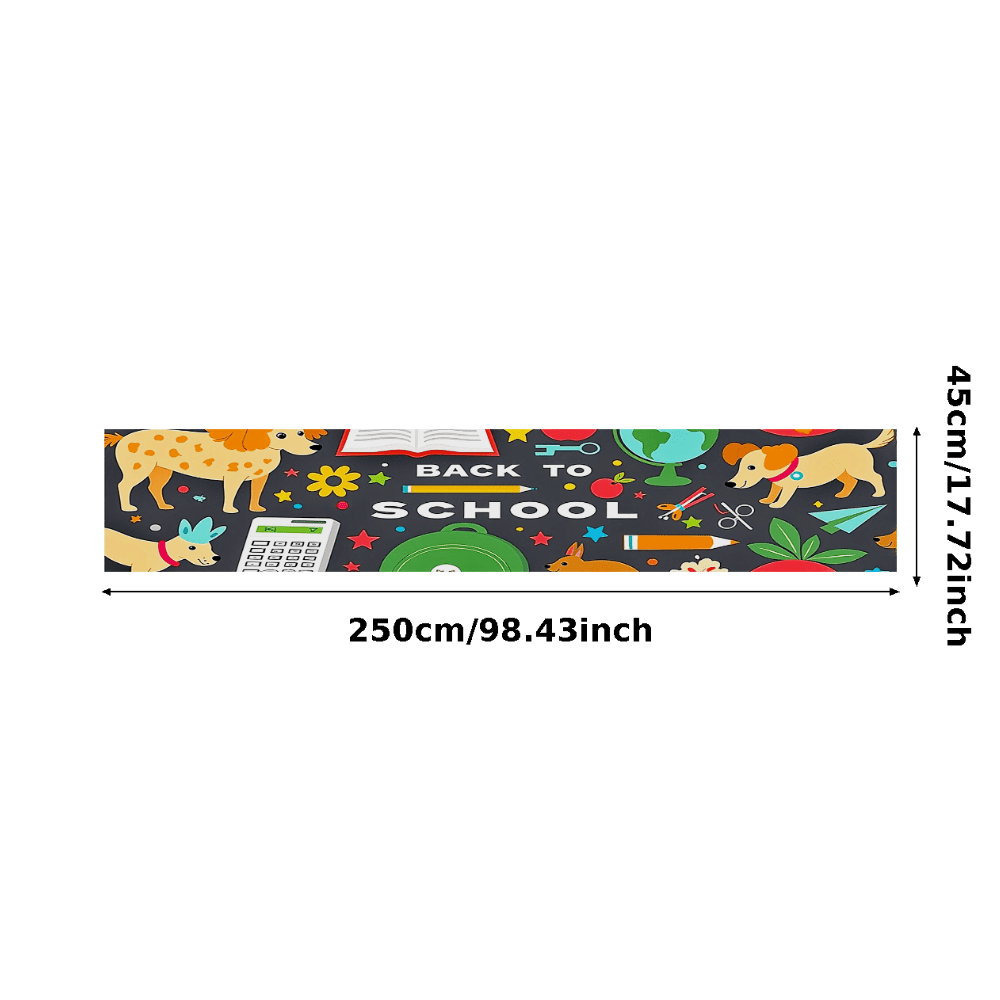 Cute Dog Themed Back to School Banner with School Supplies Decorations ...