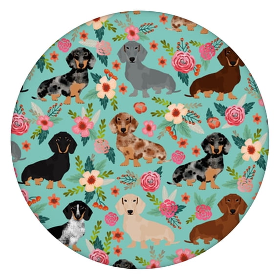 Cute Dog pattern 52 inch round tablecloth – elastic edge, waterproof ...