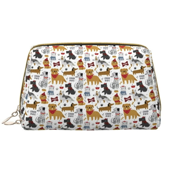 Cute Dog woof Puppy Makeup Bag, Large Capacity Cosmetic Bag Portable ...