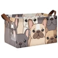 Cute Dogs Frenchie Collapsible Storage Bin Open Home Shelf Basket Water ...
