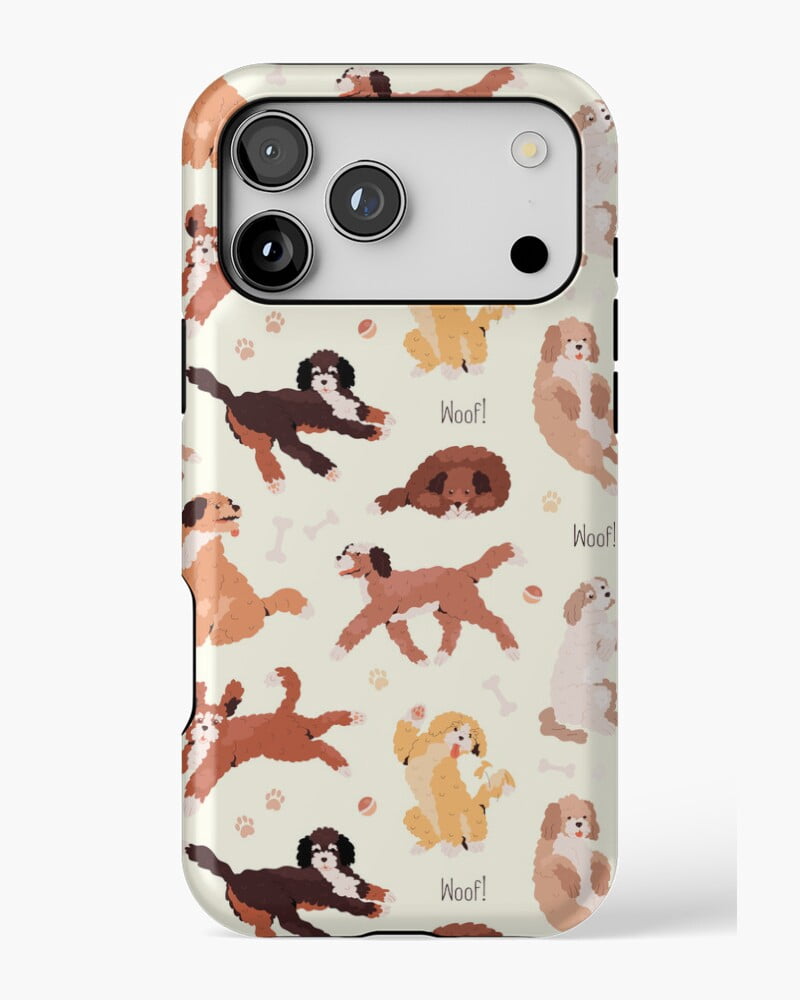 Cute Dogs H1696 Premium Durable Case for iPhone 17 16 15 14 13 12 11 ...