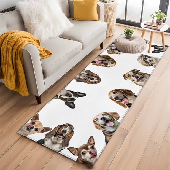Cute Dogs Kitchen Runner Rug 2x6 Washable Runners for Hallway Non Slip ...