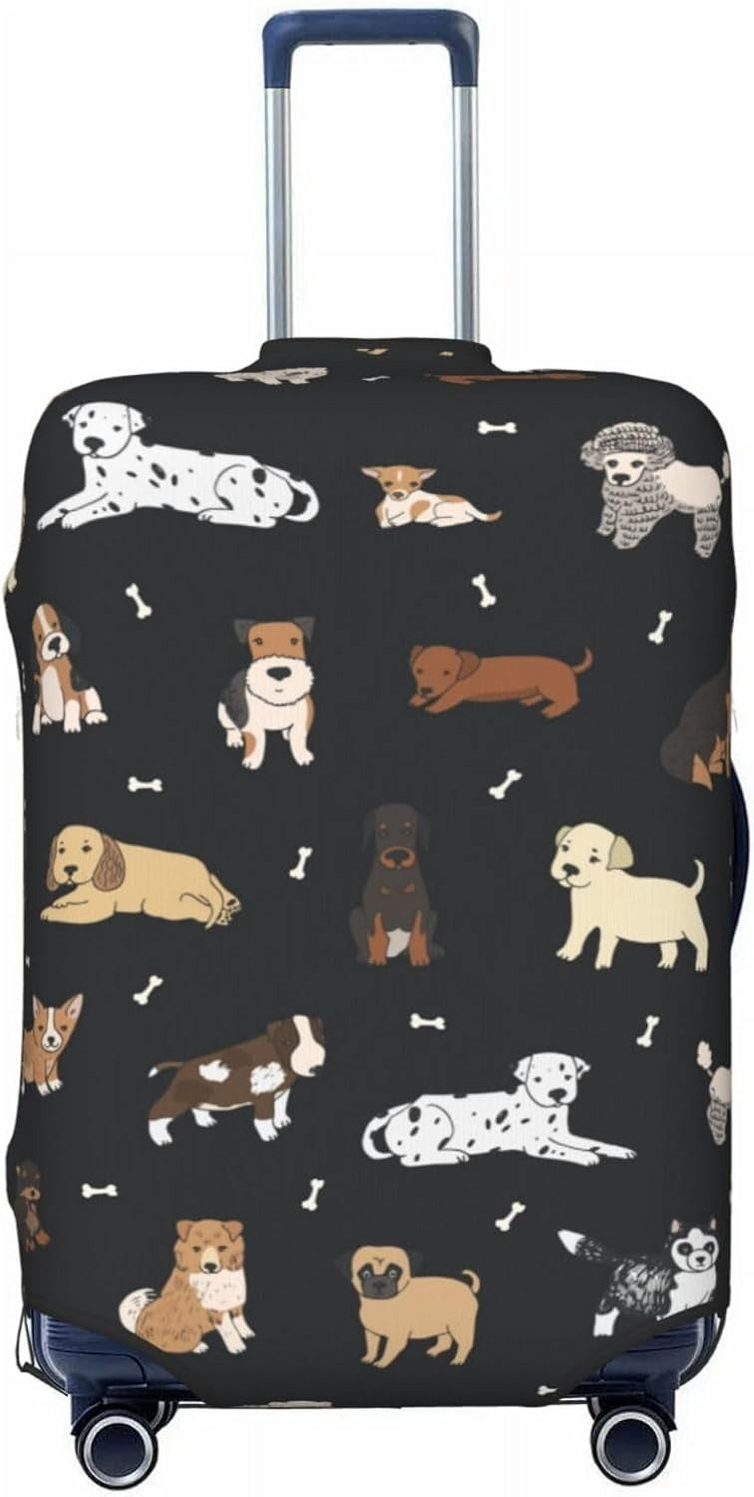 Cute Dogs Luggage Suitcase Covers Elastic Washable Cartoon Pets Luggage ...