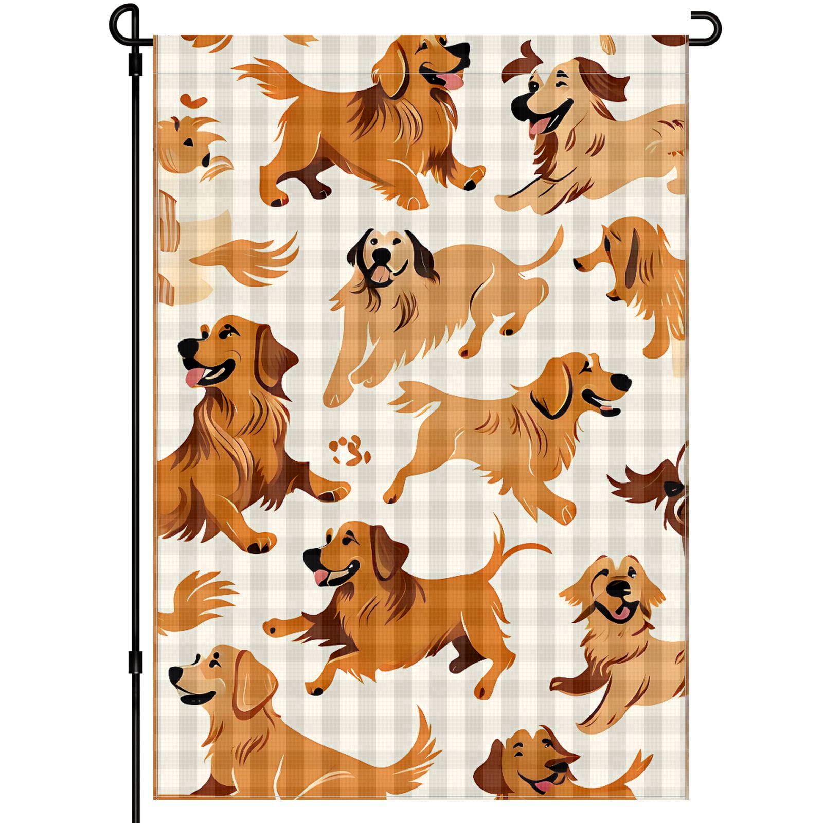 Cute Dogs Outdoor Garden Flag 28x40 Inches, Happy Smile Cute Dog Face ...