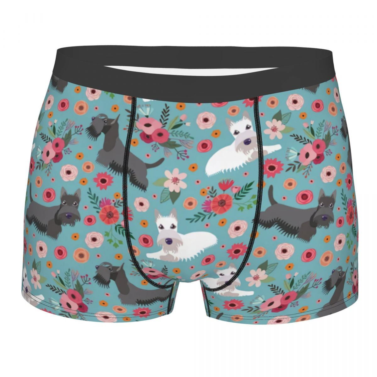 Cute Dogs Scottish Terrier Print Boxer Shorts For Men 3D Printed Male ...