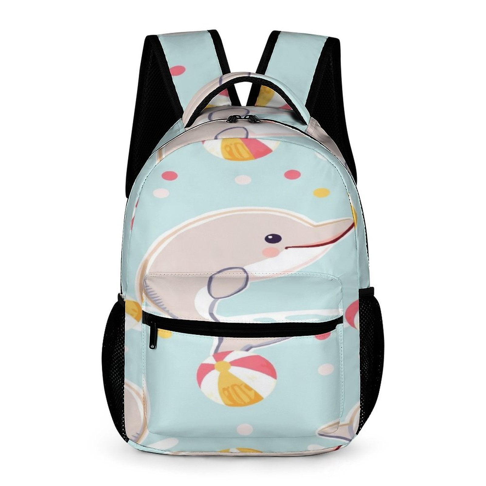 Cute Dolphin Ball Pattern Backpack Student Bookbag School Bag Laptop ...