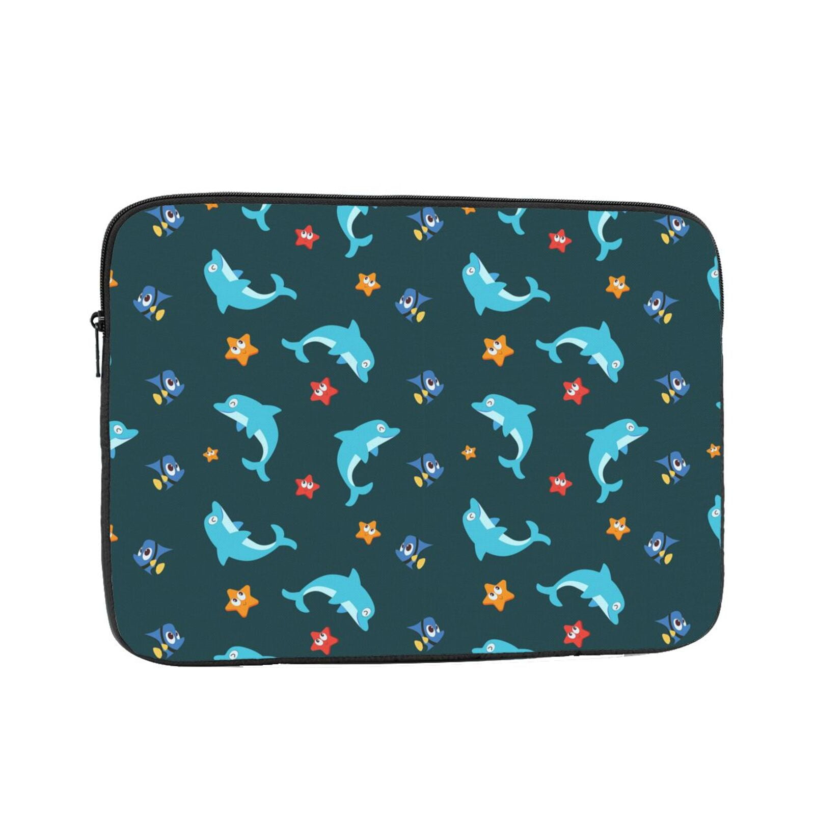 Cute Dolphin and Clown Fish Sea 17 inch Portable Laptop Sleeve ...