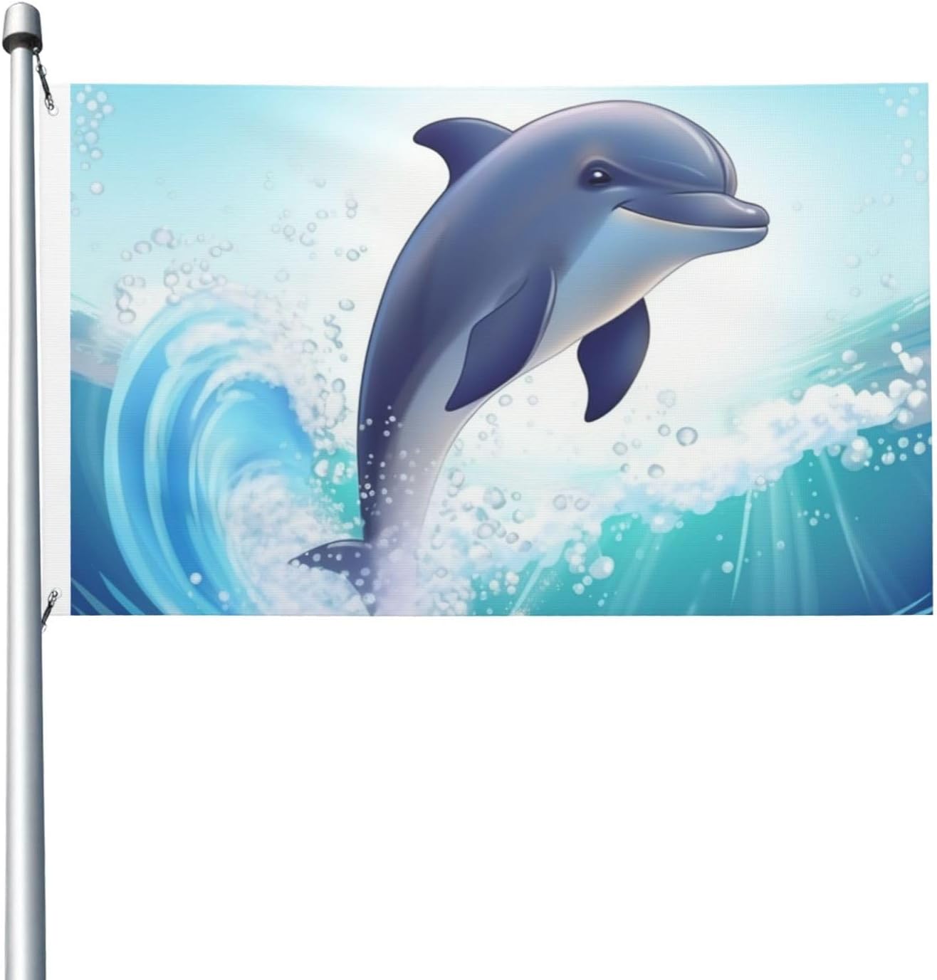 Cute Dolphin Flag 3x5 ft Garden Flag Outside Yard House Flag Funny ...