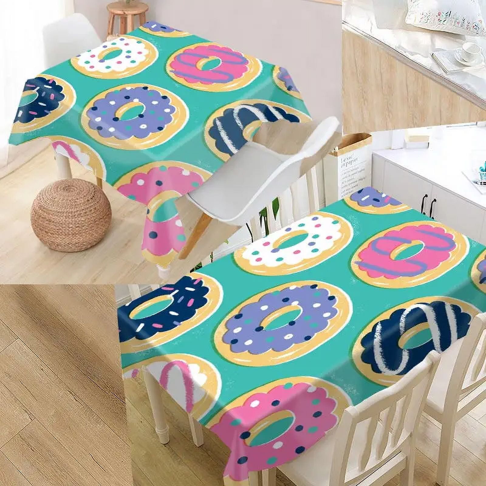 Cute Donut Pattern Tablecloth Hot Selling Rectangular Dresser ...