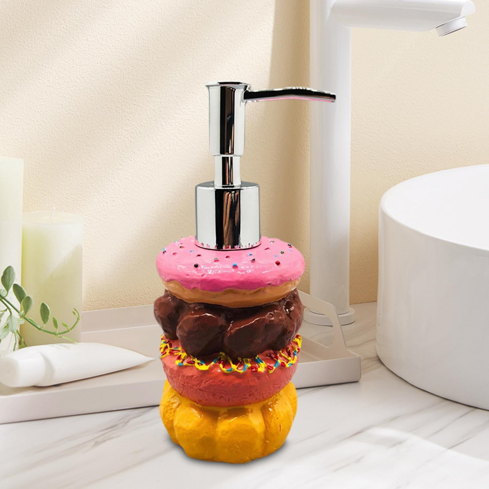 Cute Donut Soap Dispenser Hand Soap Pump Bottle for Dish Soap Hand Soap Bathrooms Kitchen Countertops Bathroom Accessory