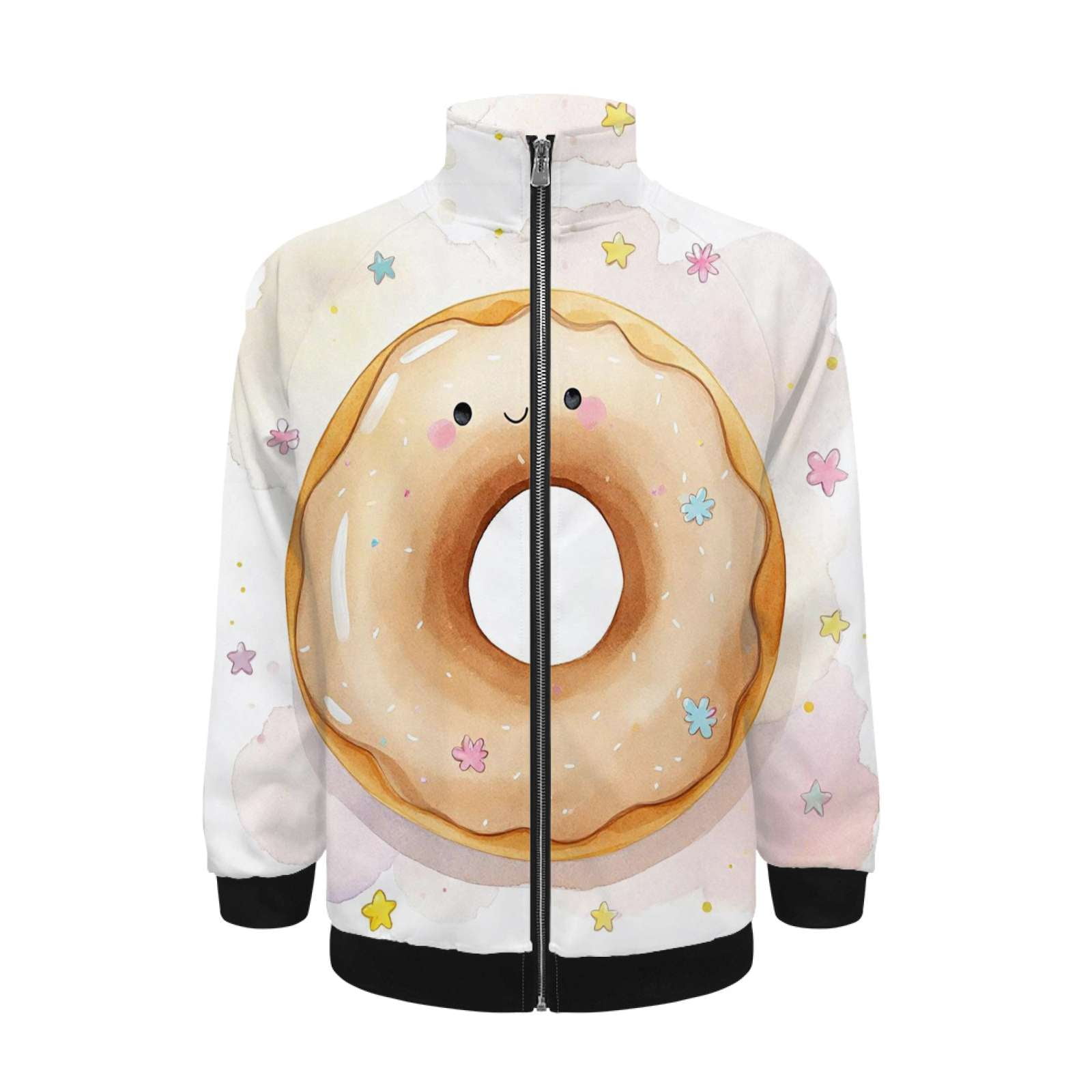 Cute Donut With Star Sprinkles Jacket Men's Street Cool Long Sleeves ...