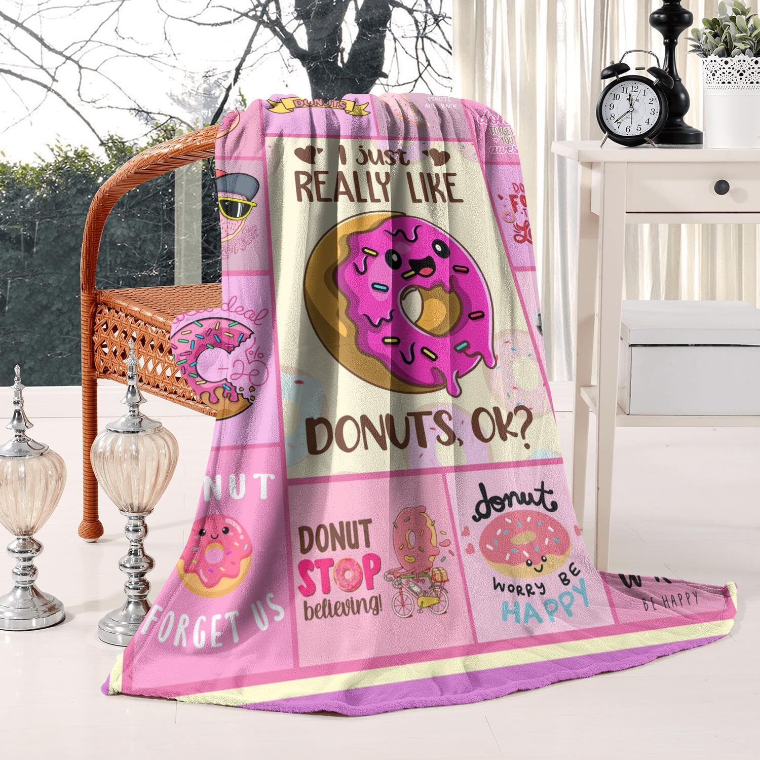 Cute Donuts Blanket, Donut Gifts Blanket, Donut Gifts for Donut Lovers ...