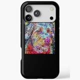 Cute Doodle Dog Full Color Whimsical Pet Art Phone Case 11 to 17 Pro ...