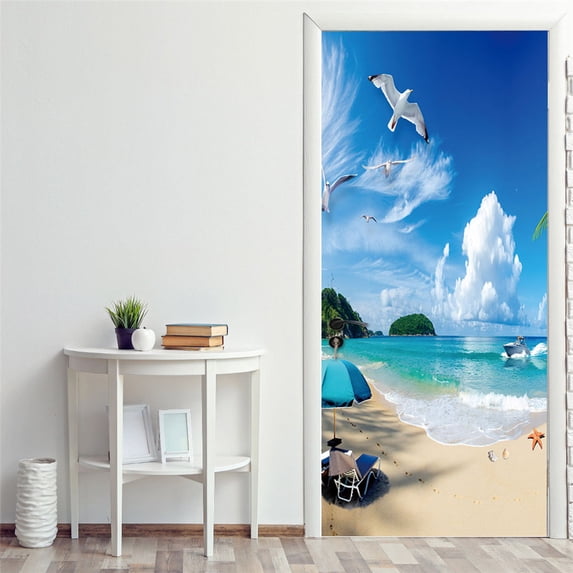 Cute Door Sticker Poster Home Art Decorative Wallpaper Vinyl Waterproof ...