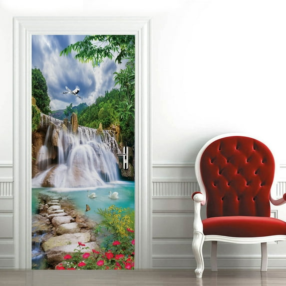 Cute Door Sticker Poster Home Art Decorative Wallpaper Vinyl Waterproof ...