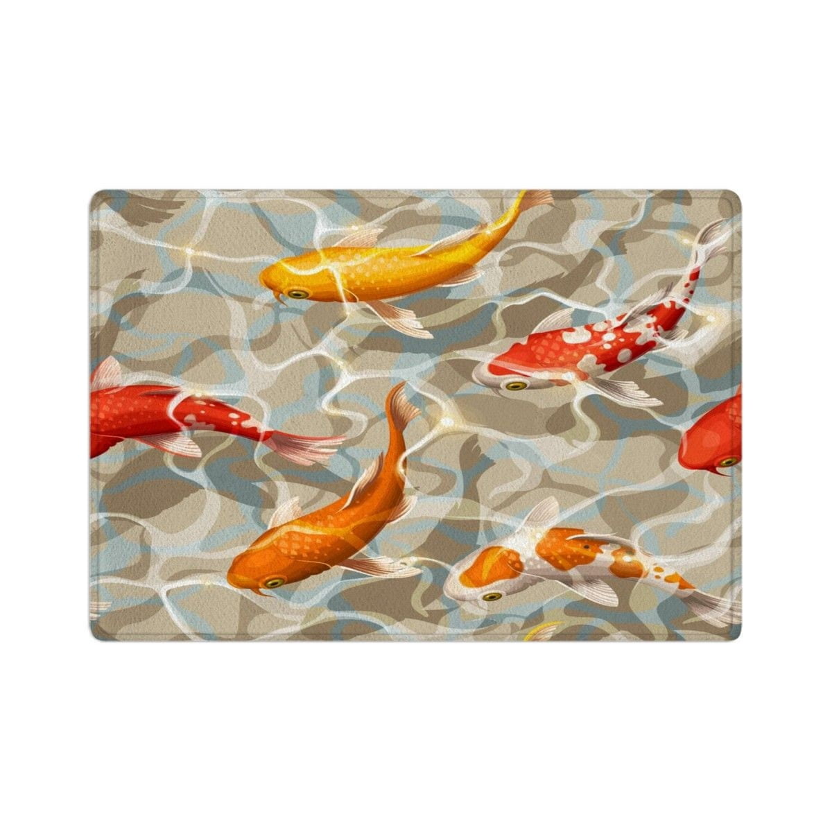 Cute Doormat Outdoor Koi Fish Bath Mats Koi Carps Swimming Bath Rugs ...