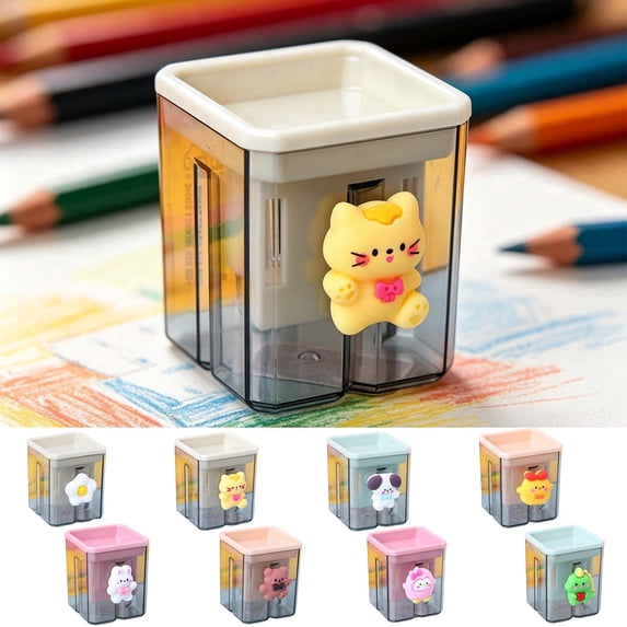 Cute Double Hole Pencil Sharpener, Portable Handheld Sharpener, Back to ...