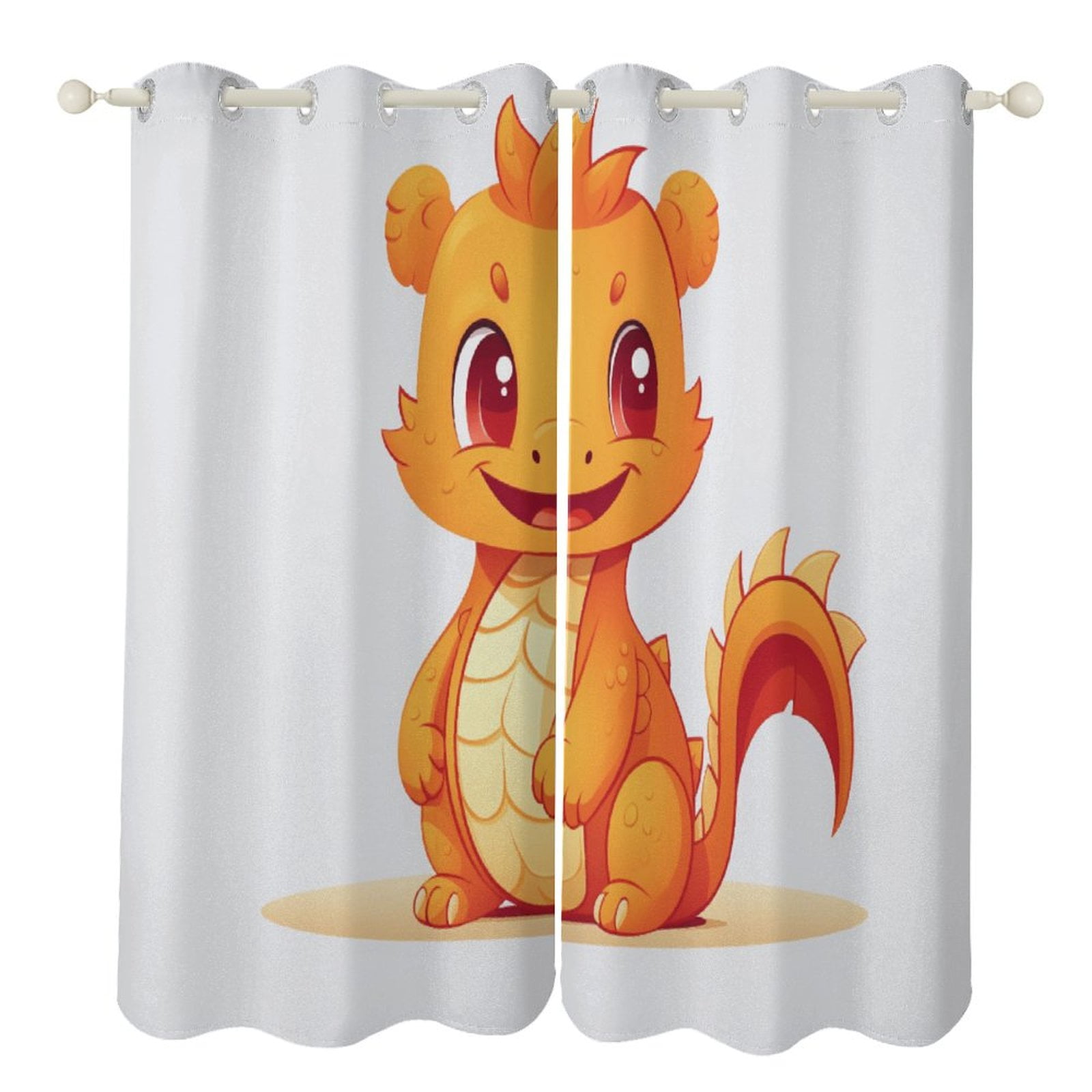 Cute Dragon Baby Modern Window for Living Room Curtains for Child ...
