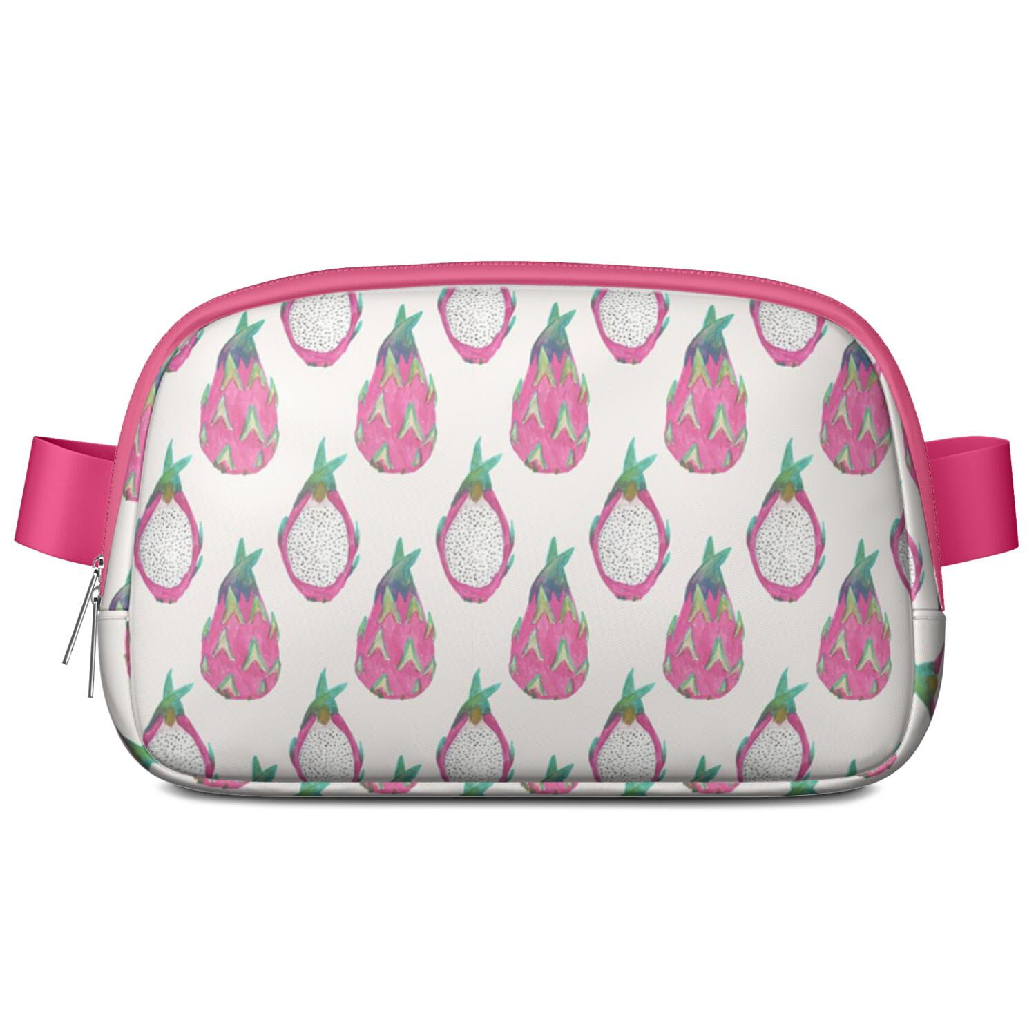 Cute Dragon Fruit Fanny Pack – Kawaii Pitaya Print Belt Bag in Pink ...