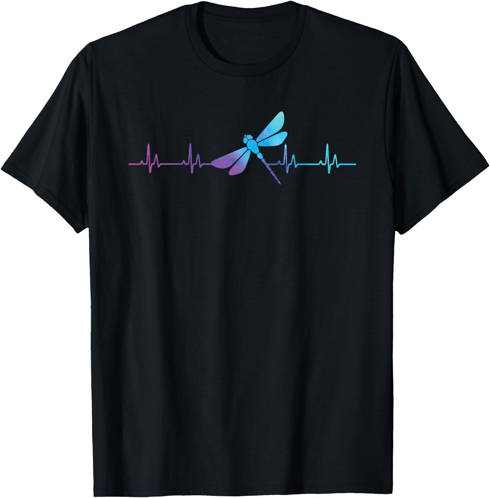 Cute Dragonfly Heartbeat Dragonflies Unisex Softstyle T-Shirt,Black ...